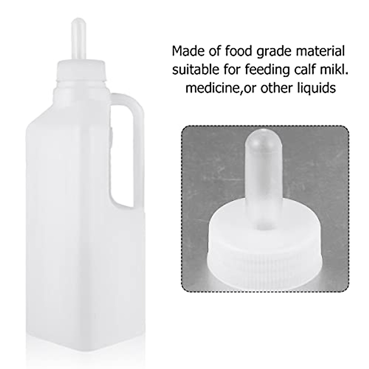 Tofficu Goat Feeding Milk Bucket Bottle Lamb Feeding Bottle with Nipples 850ml Livestock Drink Bottle Jug Goat Calf Milk Water Bottle for Farm Accessories Bottles
