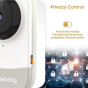 Chillax Daily Baby DM640 - WiFi Baby Monitor with Camera & Control Unit, 4.3" Screen, HD Camera, Privacy Protection Switch, WiFi Remote Streaming, 2-Way Audio, Night Vision - Powered by 5GenCare