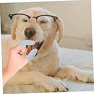 Angoily 40 Pcs Pet Toothbrush Gloves Chew Brush for Dogs Dog Toothbrush Finger Dog Chew Toy Cat Toothbrush Finger Small Dog Toothbrush Pet Supplies Comfortable Tooth Brushing Set Polyester