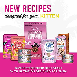 Tiki Cat Baby Mousse & Shreds, Chicken, Salmon, and Chicken Liver, High-Protein, Wet Cat Food for Kittens 4 Weeks+, 1.9 oz. Cans (Pack of 3)