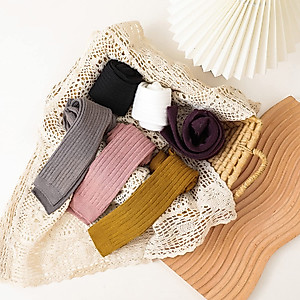 3 Pack Girls Toddler Baby Basic Ribbed Sweater and Leggings Footless Tights Kids Little Girls Dress Bottom Top Pants (Yellow Pink Gray, 1-3T)