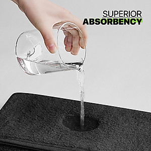 Magshion Extra Large Cotton Bath Sheet for Bathroom Adults Oversized Quick-Dry Bath Sheet Towels Set of 2,Black