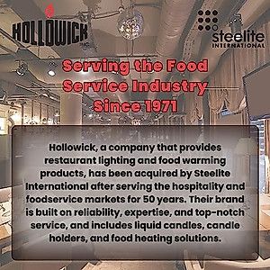 Hollowick - HD15 15 Hour Disposable Liquid Candle Not for Home Consumer Use (96/case),Clear