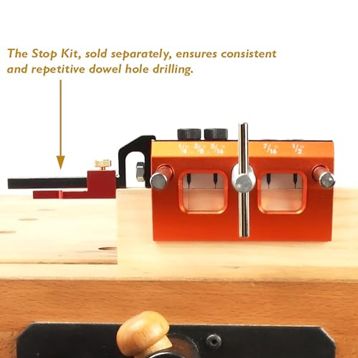 O'SKOOL Self Centering Dowel Jig Kit Drilling Guide Bushings Set 6 inch Wood Wide Capacity Doweling Jig Puncher Locator Joints Tool