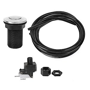 Haofy Air Activated Push Switch Button for Garbage Disposal Bathtub, Kit with Lock Function