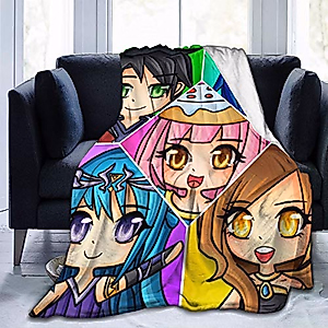 Its-Funneh All Protagonists Blankets Super Soft Warm Faux Fur Throw Blanket -Ultra-Soft Micro Fleece Blanket Twin, Warm, Lightweight, Pet-Friendly, Throw for Home Bed, Sofa & Dorm,50x40 Inch