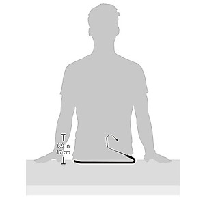 Whitmor Chrome & Foam Slack Hangers, S/3, Black, 0.46 x 14.375 x 6.5 inch