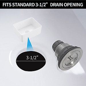 LYNNADO Sink Strainer Kitchen Sink Drain Assembly Kit 3-1/2 Inch with Kitchen Sink Drain Basket,304 Stainless Steel Sink Stopper & Cover Lid，Stainless Steel Brushed