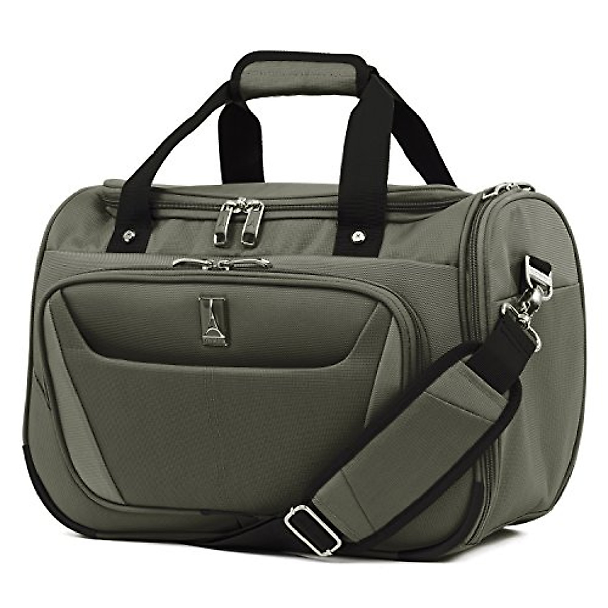 Travelpro Maxlite 5 Softside 2pc Set Expandable Carry On Upright 2 Wheel Luggage/Soft Underseat Tote, Lightweight Suitcase, Men and Women, Slate Green