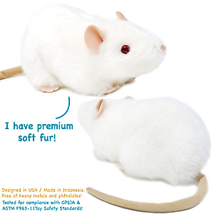 TigerHart Wylie The White Rat - 7 Inch Stuffed Animal Plush