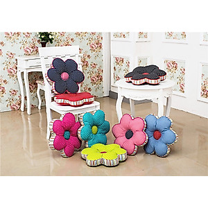ABREEZE Girls Pillows Flower Pillows Decorative Throw Pillow Indoor Outdoor Flower Shaped Chair Cushion Seat Pad Floor Cushion Pillow 16x16inches Polka Dot