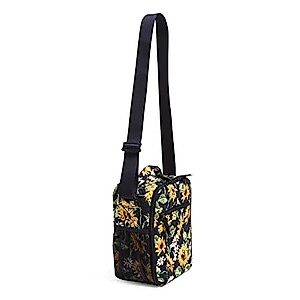 Vera Bradley Women's Cotton Deluxe Lunch Bunch Lunch Bag, Sunflowers - Recycled Cotton, One Size