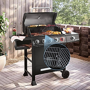 Uniflasy Cast Iron Cooking Grates for Dyna glo DGH474CRP DGH483CRP DGF493BNP DGF493PNP-D DGB495SDP DGB495SDP-D DGB493SPB DGB463CNP DGB494SPB 70-01-911 70-02-656 Cooking Grid Replacement Part Kit