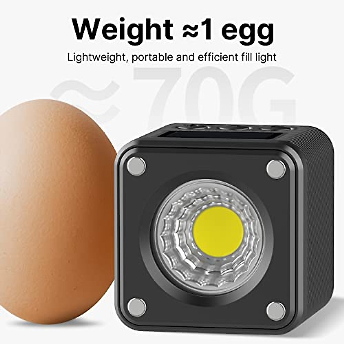 ULANZI L2 Bi-Color COB Video Light Mini Cube Lights, LED Camera Lights Portable Photography Video Lighting, 2700-7000K Bi-Color Dimmable, CRI95+, 800mAh Rechargeable & Magnetic Designs