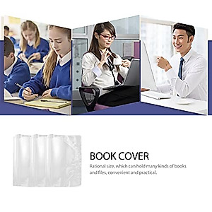 Operitacx 3pcs A5 Clear Book Covers Textbook Protector Covers Transparent Reusable Soft Book Case Notebook Sleeve Slipcases Magazines Jacket for Students Office