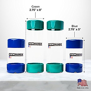 Viewtainer Slit-Top 4-Pack - 2.75" (Blue/Green)
