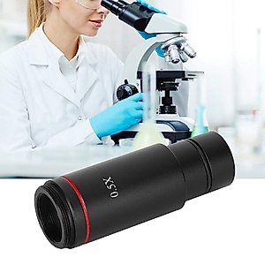 Microscope Camera Adapter Lens, Microscope Accessory 0.5X Microscope Adapter Lens Practical Wellmade Clearly for Electronic Eyepiece CCD Camera Instrumentation