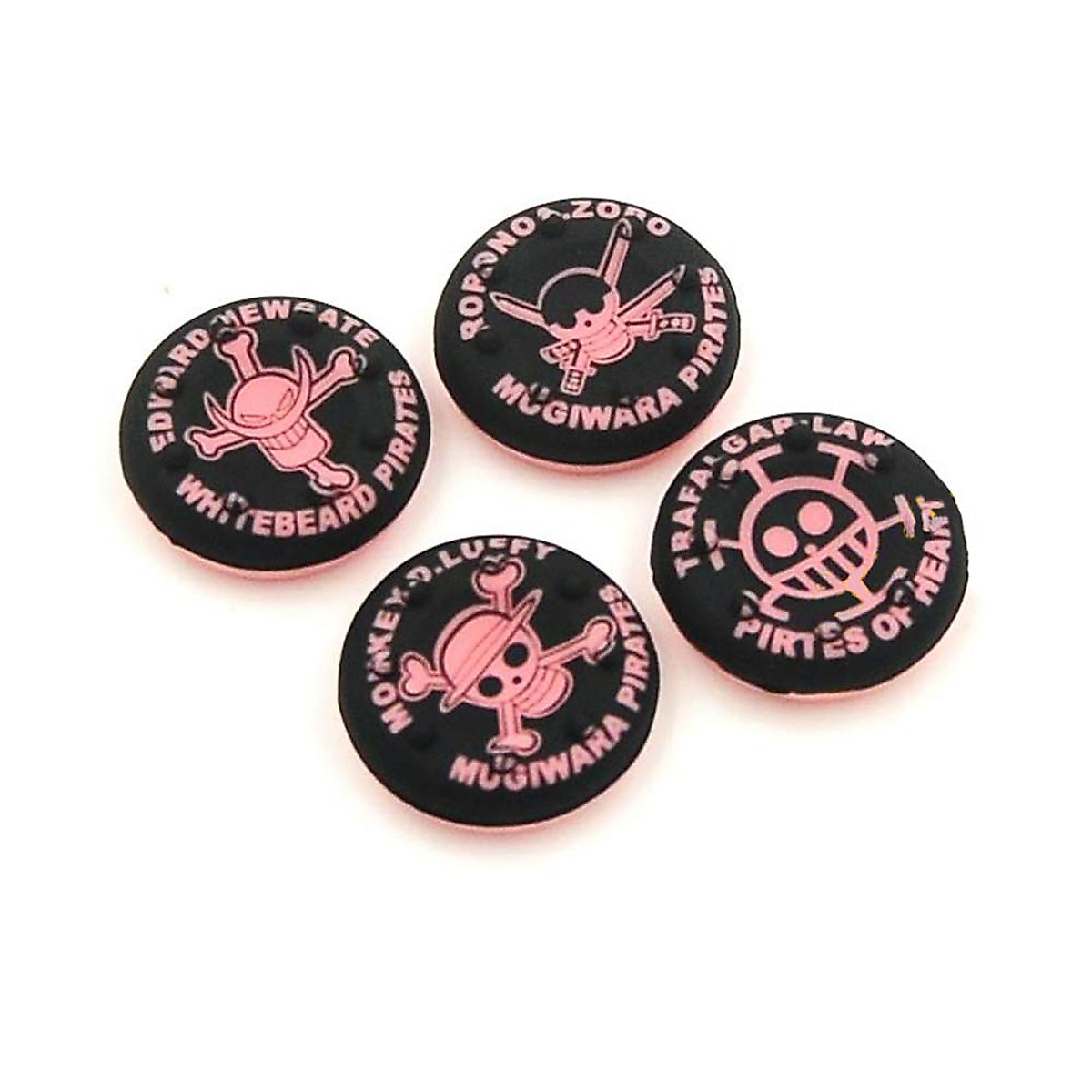 4 in 1 Analog Stick Joystick Rubber Silicone Cap Thumbstick Thumb Grip Cover Case Skin Joystick Grips for PS4 PS3 Xbox One Xbox 360 Controller (2# Pink)