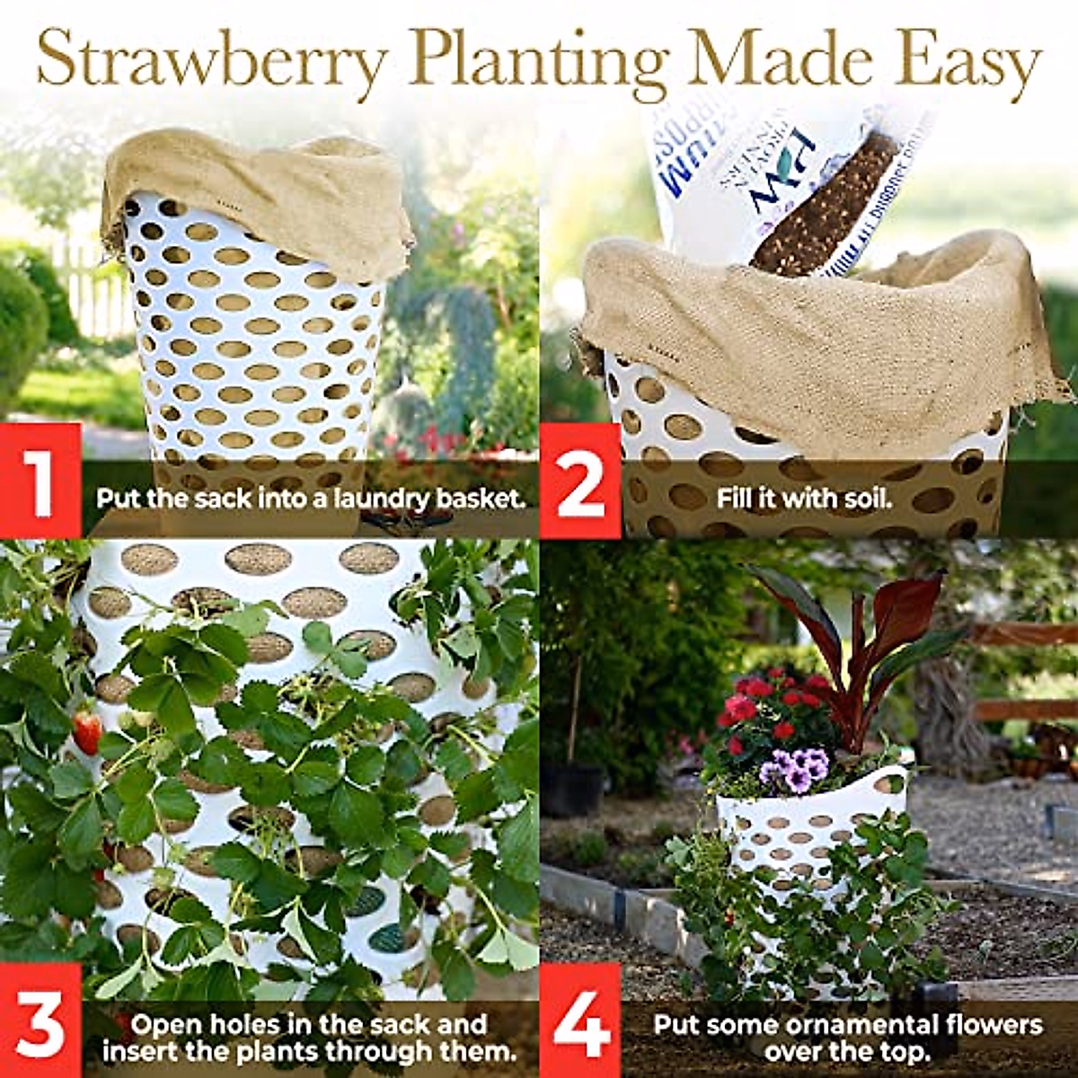 Single Large Burlap Sack - Reusable Woven Jute Bag for Backyard Gardening, Food Storage, Halloween Costume - Big Gunny Sack for Family Carnival Games, Outdoor Games For Kids, Party Decor - 23x40"