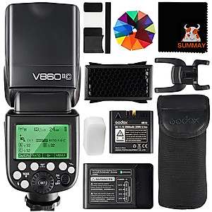 GODOX V860II-C Camera Flash Speedlite for Canon Camera 2.4G Wireless E-TTL 1/8000s High-Speed Sync GN60 Speedlight Photography
