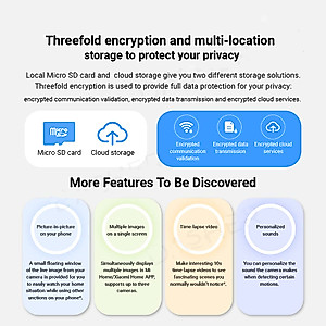 Xiaomi Mi Camera 2K Magnetic Mount, Ultra Clear 2k Image Quality, Infrared Night Vision, Two-Way Voice Calls, Motion Detection, Smart Voice Control, White