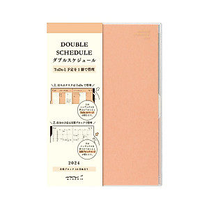 Midori 22268006 ToDo Double Schedule Planner, 2024, B6, Monthly Planner, Orange (Starts October 2023) (orange)