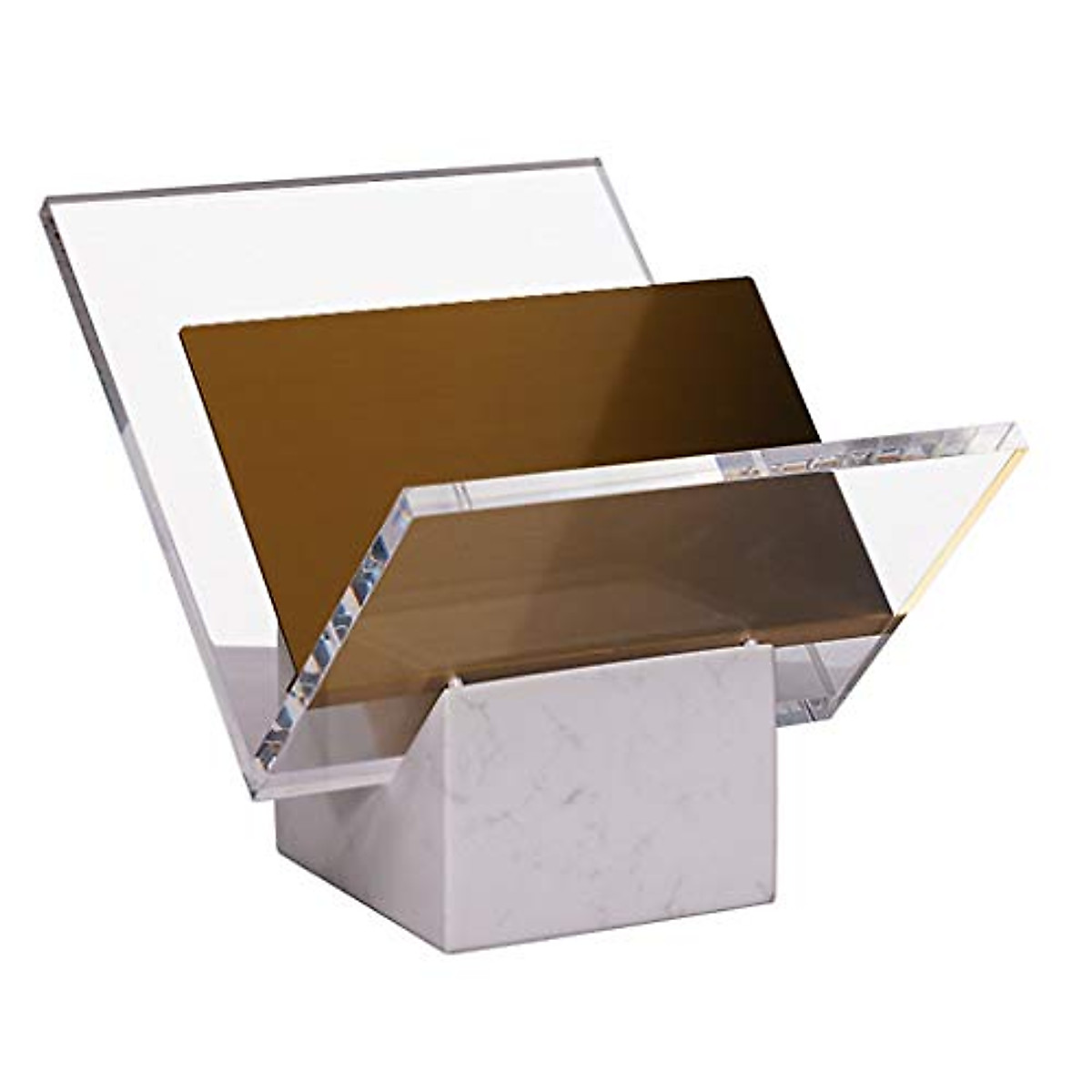 Storage Newspaper Baskets Creative Acrylic Magazine Magazine Rack Office Desktop Newspaper Rack Shelf Bedroom Home Rack (Color : Clear, Size : 272021cm)