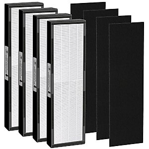 Gazeer FLT4825 HEPA Filter B Replacement Compatible with G-Guardian AC4825 AC4300 AC4800 AC4900 AC4850,4 H13 True HEPA Filters+4 Carbon Pre-Filters