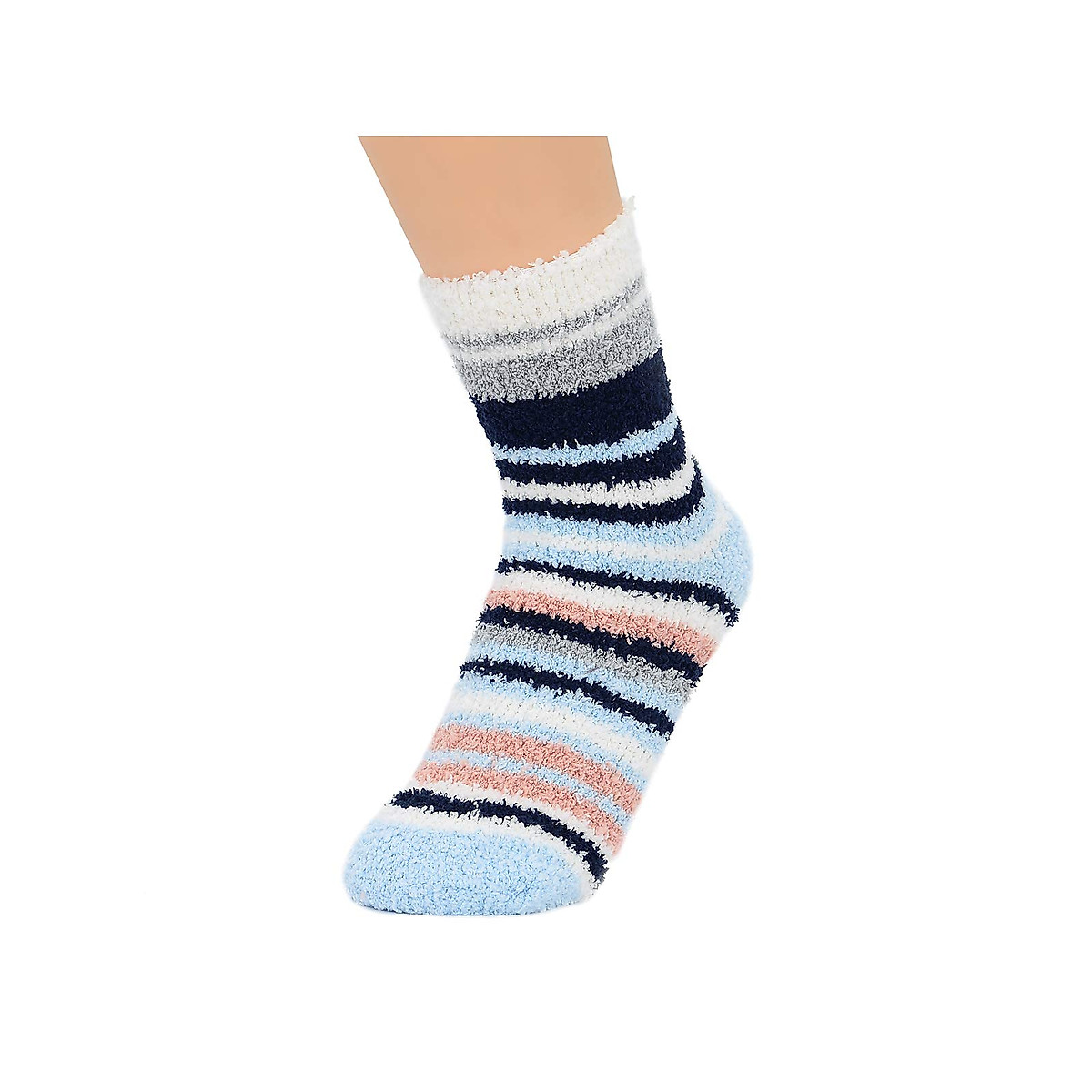 Century Star Womens Socks Fuzzy Socks Soft Fluffy Socks Winter Gifts Socks Sports Outdoor Sock Athletic Socks For Christmas 5 Pairs Blue
