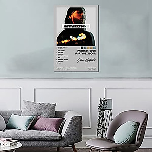 HEMTIK PartyNextDoor Poster Album Cover Poster Wall Art Canvas for Office Decor Unframed 16" x 24"