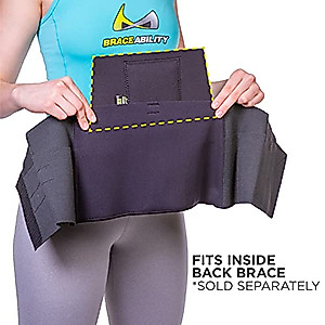 BraceAbility Neoprene Foam Pressure Pad Insert for Back Brace | Soft & Comfortable Lumbar Padding for Low & Mid Back Support and Targeted Pain Relief (One Size)