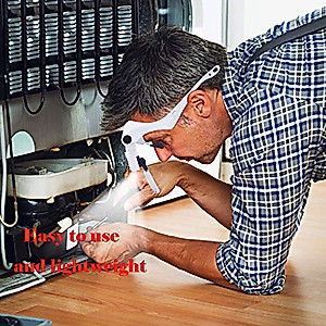 Magnifying Glasses - ANDSTON Head Mount Magnifier with Light, 2 LED Professional Jewelry Magnifying Glass Light Bracket and Headband are Interchangeable