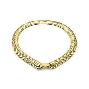 Marshal Metal Fashion Necklace 18K Gold Plated Brass Omega Choker Necklace (NK154G(15mm))