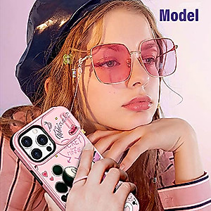 oqpa for iPhone 14 Pro Max Case Cute Cartoon Phone Case with Camera Cover+Ring Stand for 14 ProMax for Women Girly Cool Boy Kawaii Funny Case for Apple iPhone 14 Pro Max 6.7", Minn Micki