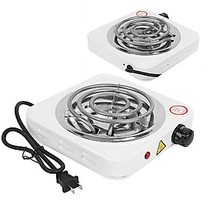 500W-1000W Compact & Portable Electric Hot Plate - Single Burner Kitchen Stove for Dorm & Travel Use - Fast Heating Cooktop