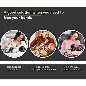 Wearable Manual Breast Pump︱2oz Milk Catcher︱Hands Free︱Easy to Wash︱Nature Suction︱No Milk Leakage︱Duckbill Suction Piece︱Comfortable for Long Wear︱Air Valve︱Use with Wearable Electric Pump (2Pcs)