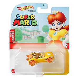 Hot Wheels 2021 Super Mario Character Cars Complete Set of 6 Diecast Vehicles from GJJ23-956G Release