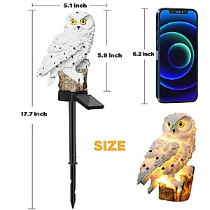 TCJJ Solar String Lights Outdoor Crystal Globe Garden Lights with 8 Lighting Modes, Waterproof Decorative Solar Powered Patio Hanging Lights for Yard Porch Wedding Christmas Party (Owl)