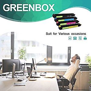 GREENBOX Compatible MX-31NT High Yield Toner Cartridge Replacement for Sharp MX-31NT MX-31NTBA MX-31NTCA MX-31NTMA MX-31NTYA for Sharp MX-2600N 3100N 4100N 4101N 5000N 5001N Printer (4 Pack)