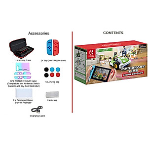 2020 Newest Nintendo - Mario Kart Live: Home Circuit - Luigi Set Edition - Holiday Family Gaming Bundle for Nintendo Switch or Switch Lite - Green - iPuzzle 12-in-1 Carrying Case for Nintendo Switch