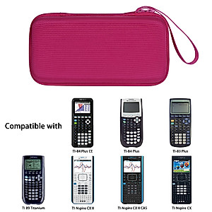 co2CREA Hard Case compatible with Texas Instruments TI-84 Plus CE/TI-84 Plus/TI-Nspire CX II CAS/TI-Nspire CX II/TI-83 Plus/TI-89 Titanium/TI-85 / TI-86 Color Graphing Calculator, Plum