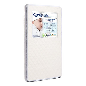Home Square 2-Piece Set with 4-in-1 Crib Changer & Crib Mattress in White
