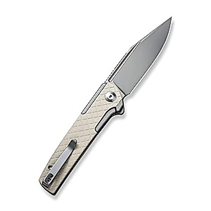 CIVIVI Cachet Folding Pocket Knife, 3.48 inch 14C28N Blade Stainless Steel With G10 Inlay Handle Reversible Pocket Clip, EDC Knife for Utility Hiking Camping Fishing Work C20041B-2