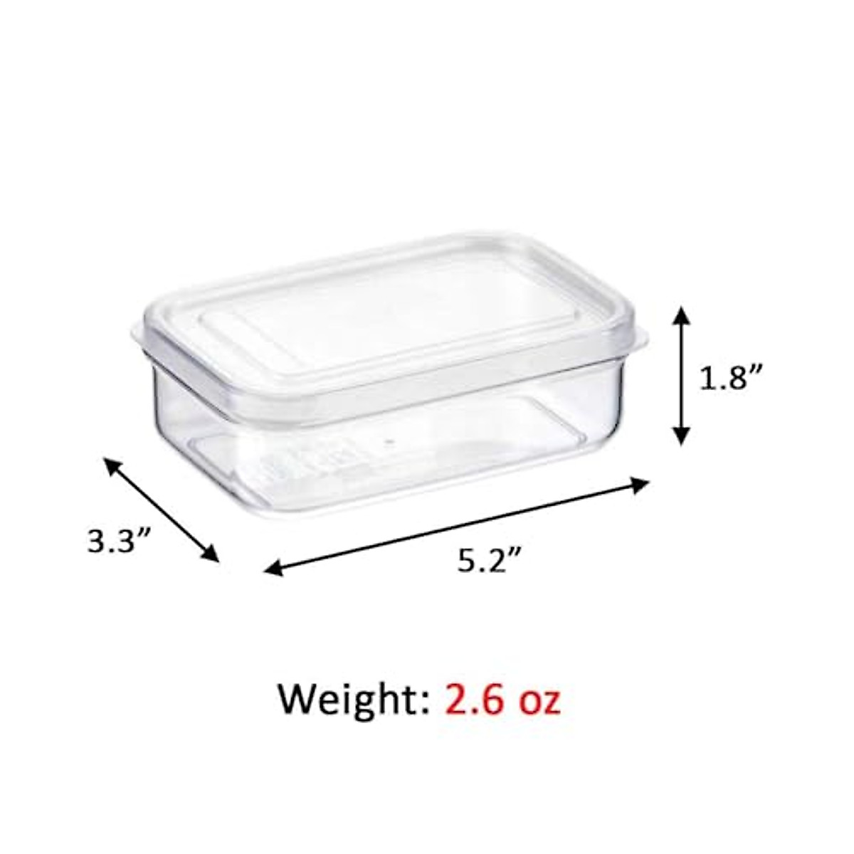 3 Set, Lustroware Micro Clear 13oz Food Storage Containers, BPA Free, Dishwasher Safe, Made in Japan