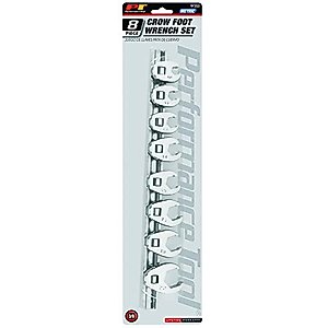 Performance Tool W352 Metric Crowfoot Wrench Set, 8-Piece