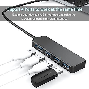 Ankky USB C Hub, USB Hub 3.0, USB C Dock, USB C to USB Extender with 4 USB Ports USB C Splitter for MacBook, Mac Pro/Mini, iMac, Ps4, PS5, Surface Pro,Flash Drive, Samsung