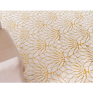 Unique Loom Marilyn Monroe Glam Collection Area Rug - Dahlia (2'x 3' 1' Rectangle, White Gold/ Gold)