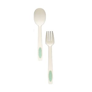 Plastic Utensil Set, Includes Spoon & Fork, Only Fit Bento Box Shown From The Imagine, Come With Packing Box-Green