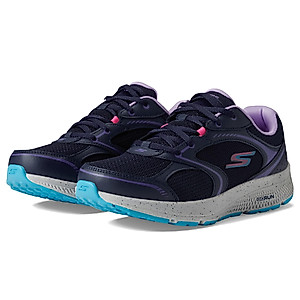 Skechers Women's GO Run CONSISTENT-Vivid Horizon Sneaker, Navy/Lavender, 9