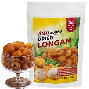 NESAR FOOD Premium Natural Dried Longan Fruit - Delectable Seedless Longan Dry, 100% Fruit Meat, 100g (3.52 oz Pack of 1) - Perfect for Tea, Snacks, and Desserts - All-Natural, No Sugar Added